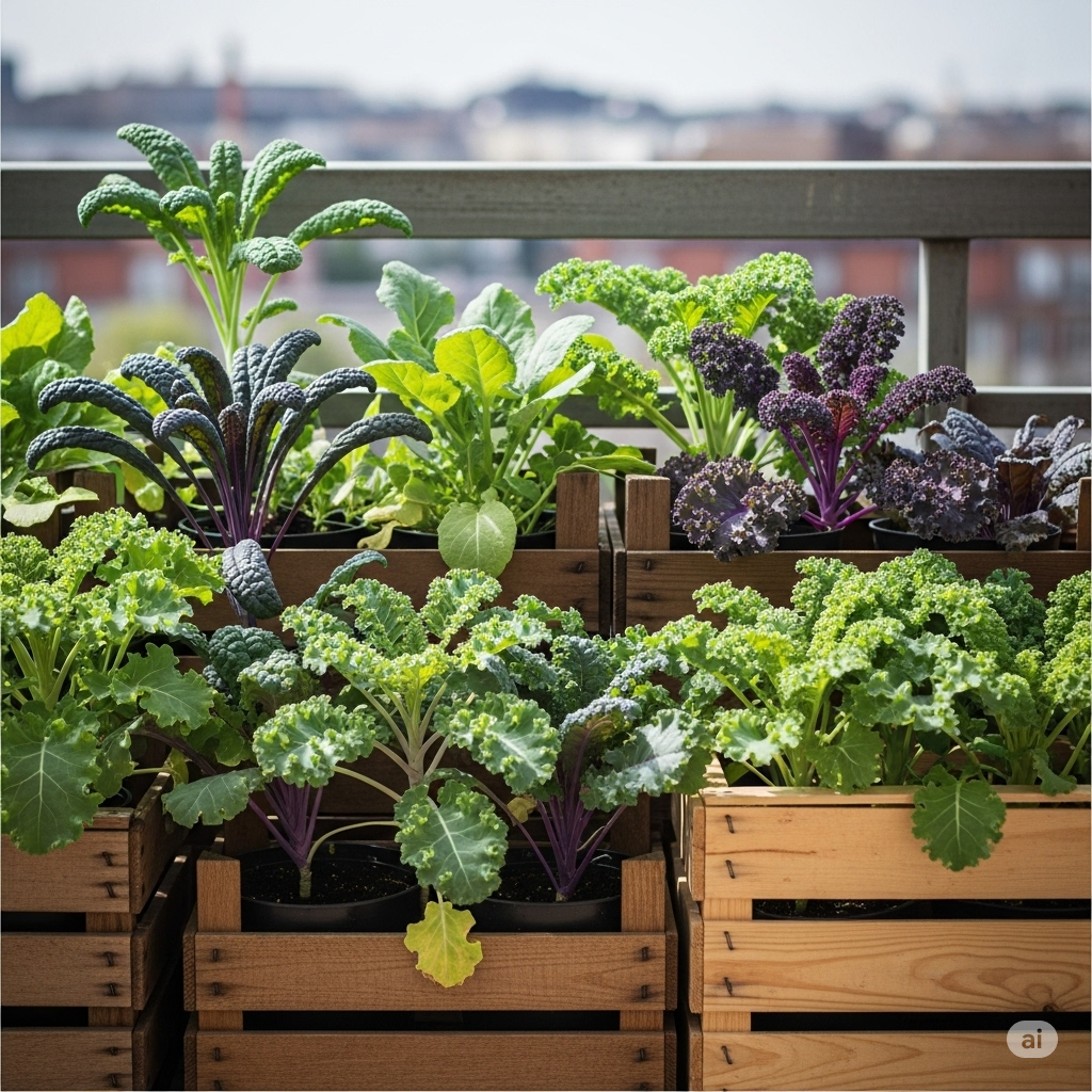 How to Grow Kale in Wooden Crates for Small Spaces - Home Garden Tips