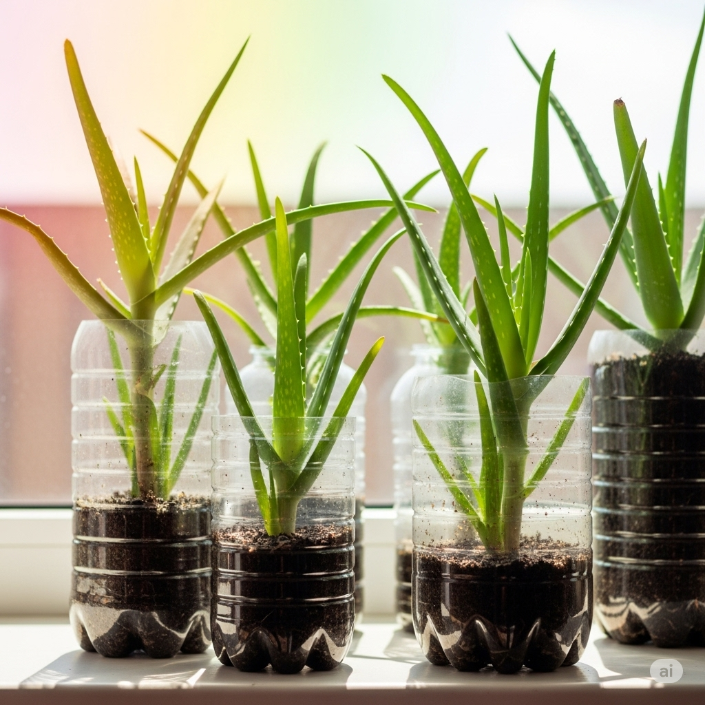 How to Propagate Aloe Pups in a Bottle Garden - Home Garden Tips