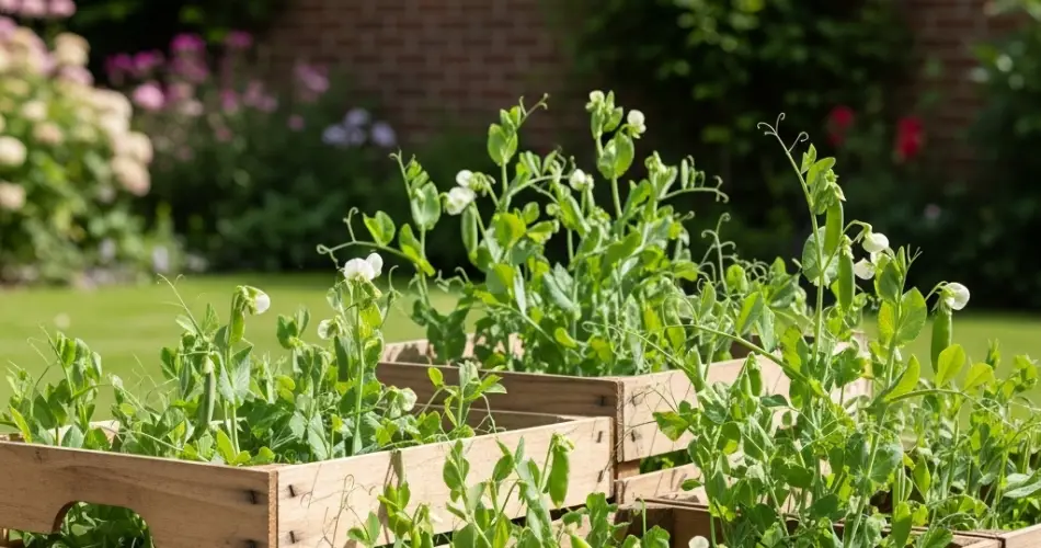 Backyard Pea Beds: Wooden Crates for Climbing Crops - Home Garden Tips