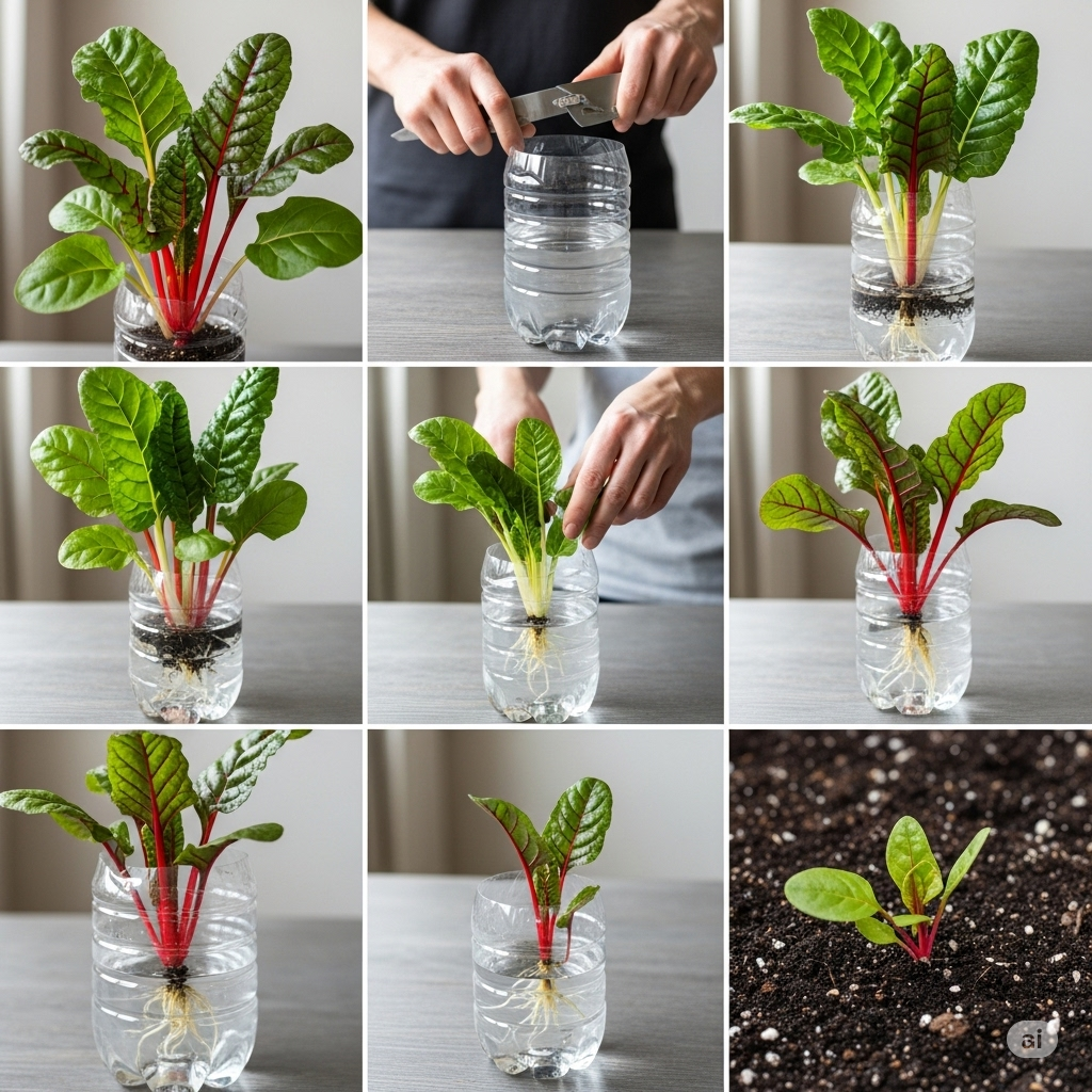 Propagate Swiss Chard Easily in Plastic Bottles - Home Garden Tips