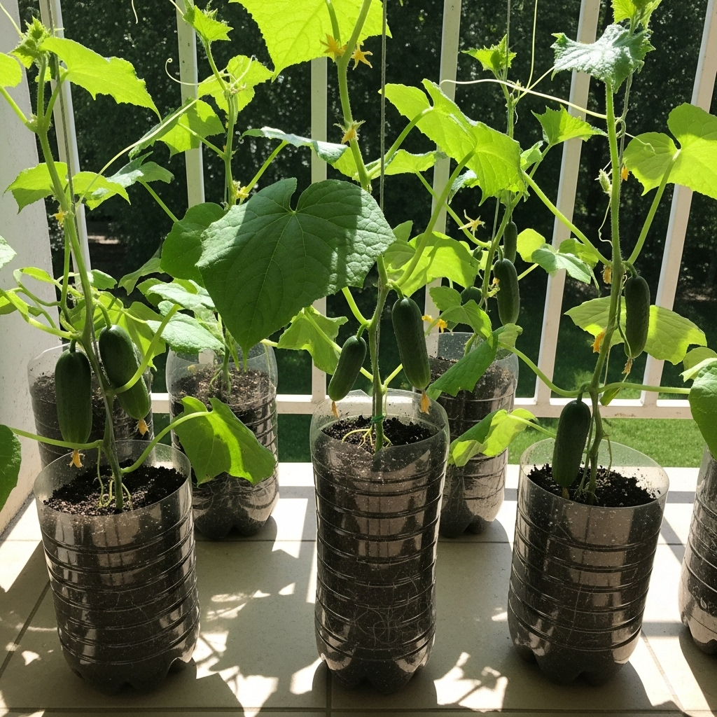 How to Grow Cucumbers in Plastic Bottle Gardens - Home Garden Tips
