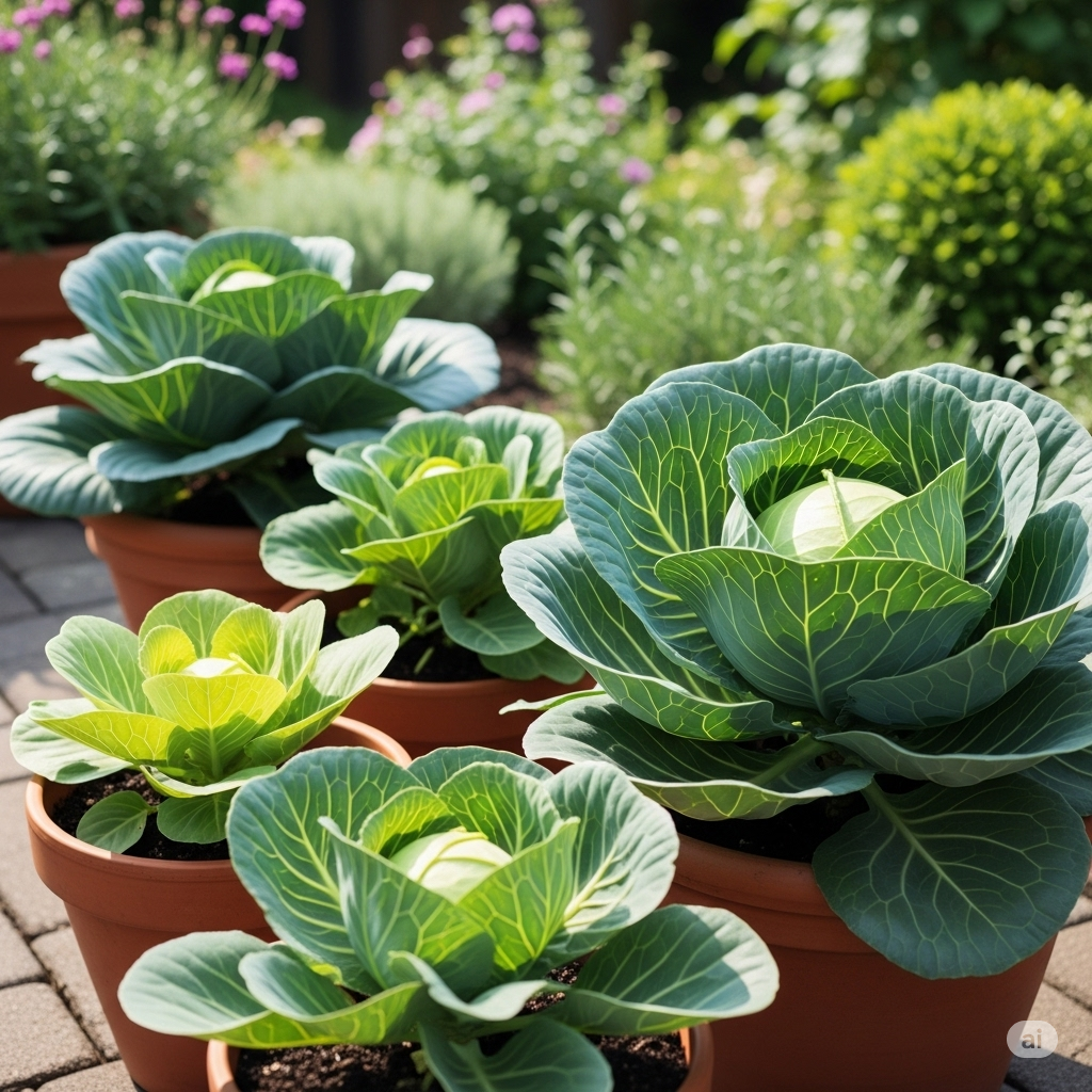 Potted Cabbage Plants for Compact Gardens - Home Garden Tips