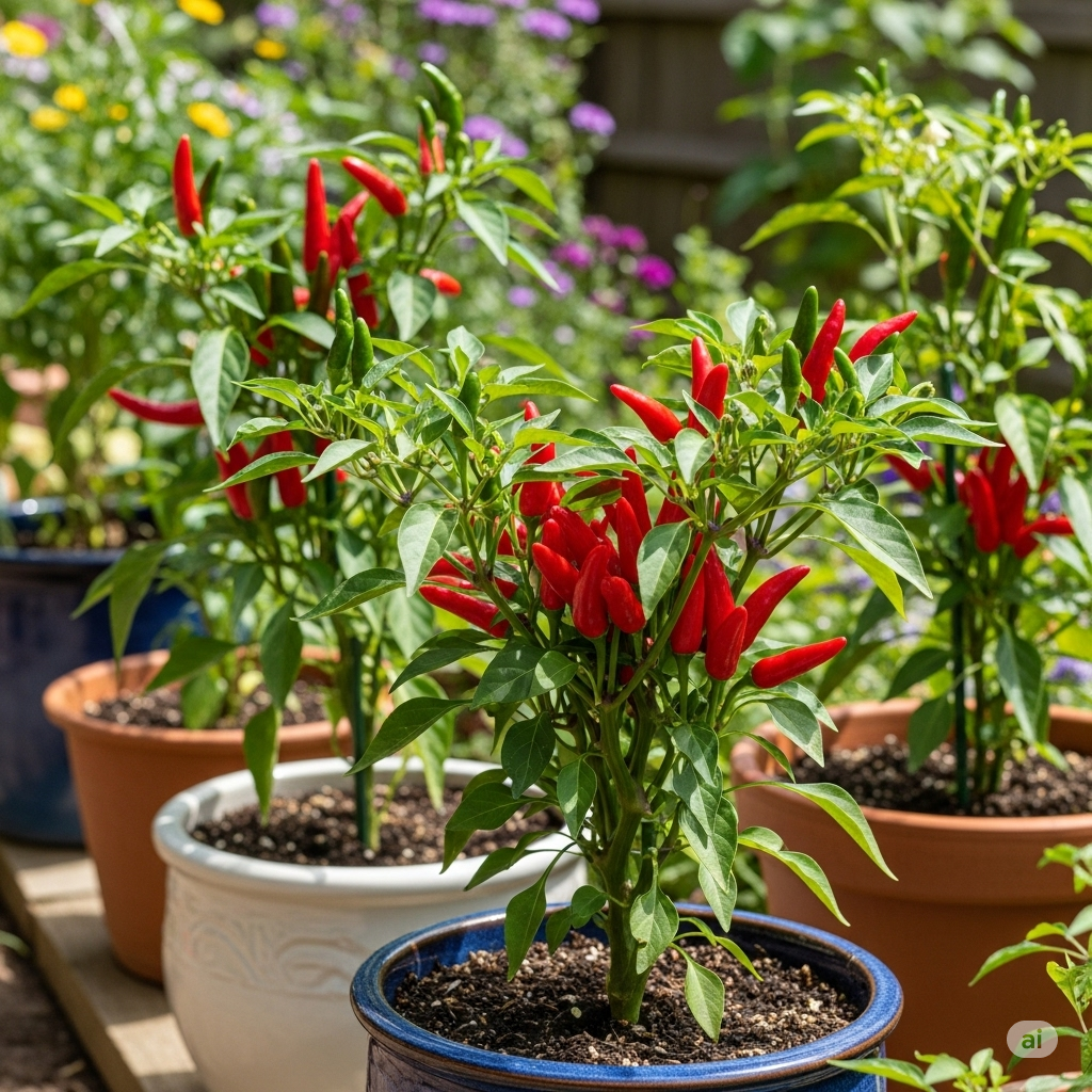 Hot Harvest: Growing Chili Peppers in Pots - Home Garden Tips