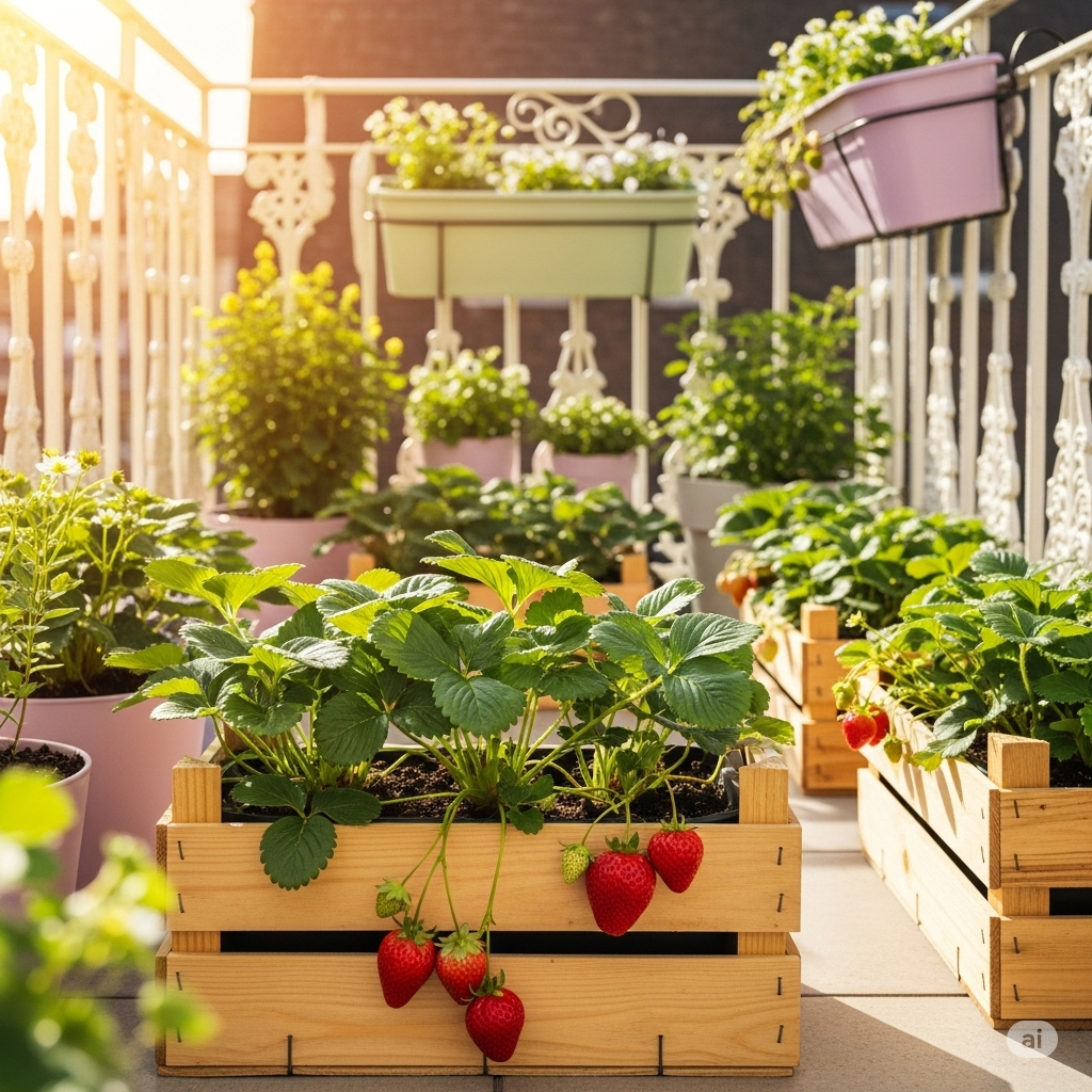 Berry Crates: Juicy Strawberries from Your Balcony - Home Garden Tips