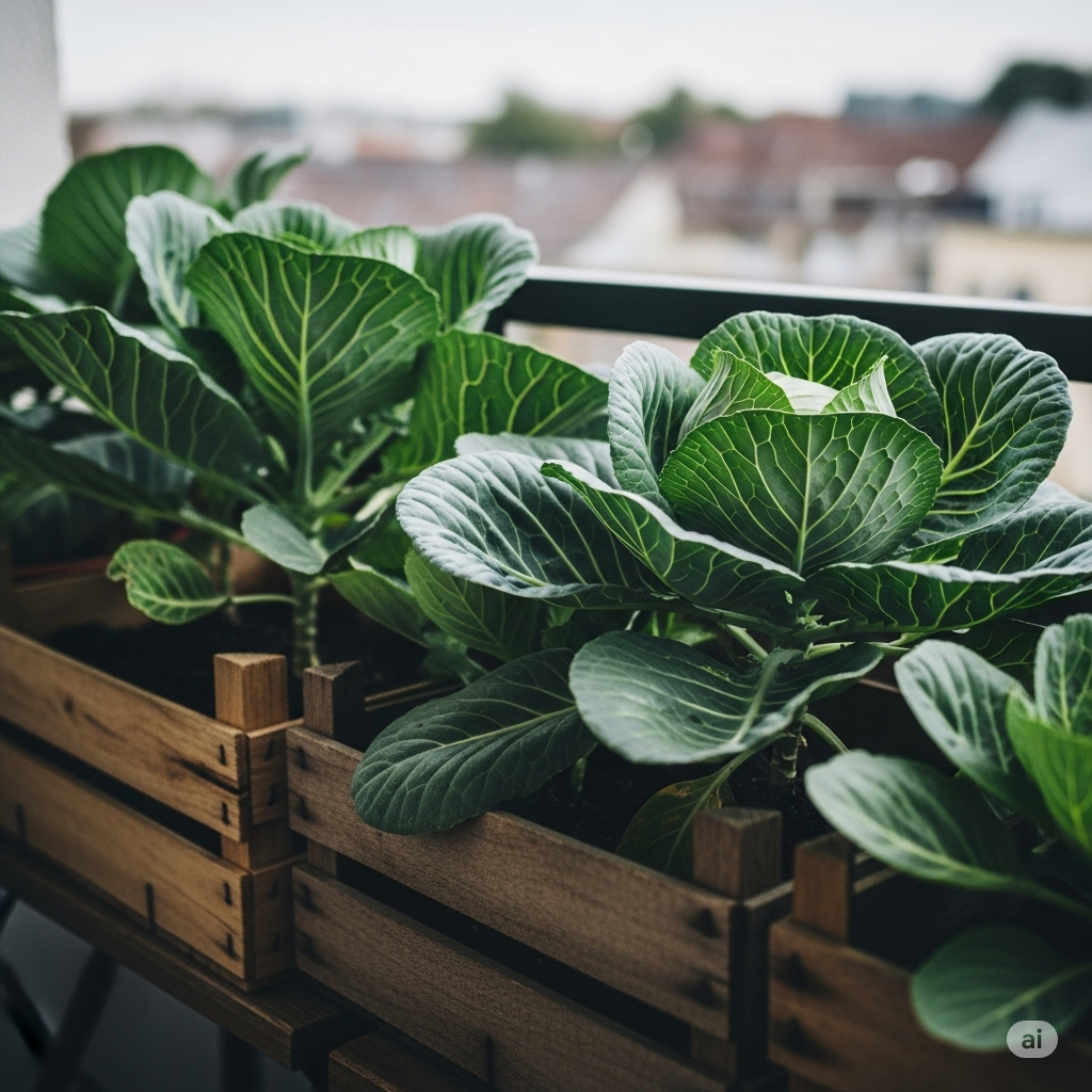 Grow Compact Cabbage Heads in Balcony Crates - Home Garden Tips