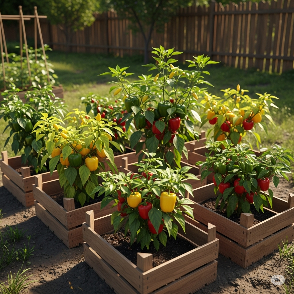 Backyard Gardening with Crates: Sweet & Hot Peppers - Home Garden Tips