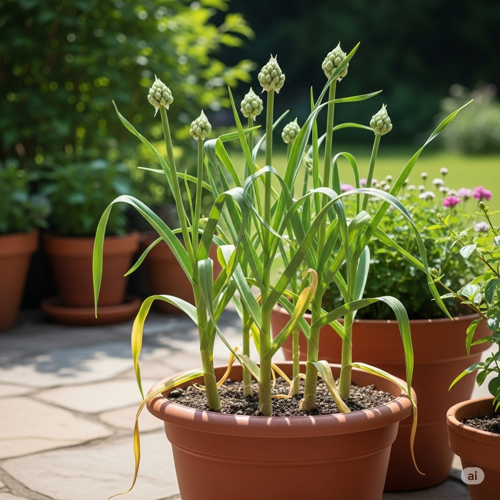 Container Grown Garlic for Kitchen-Ready Results - Home Garden Tips
