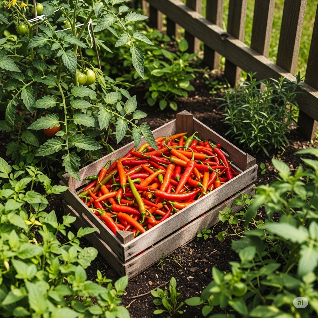 DIY Crate Beds for Spicy Backyard Chili Peppers - Home Garden Tips