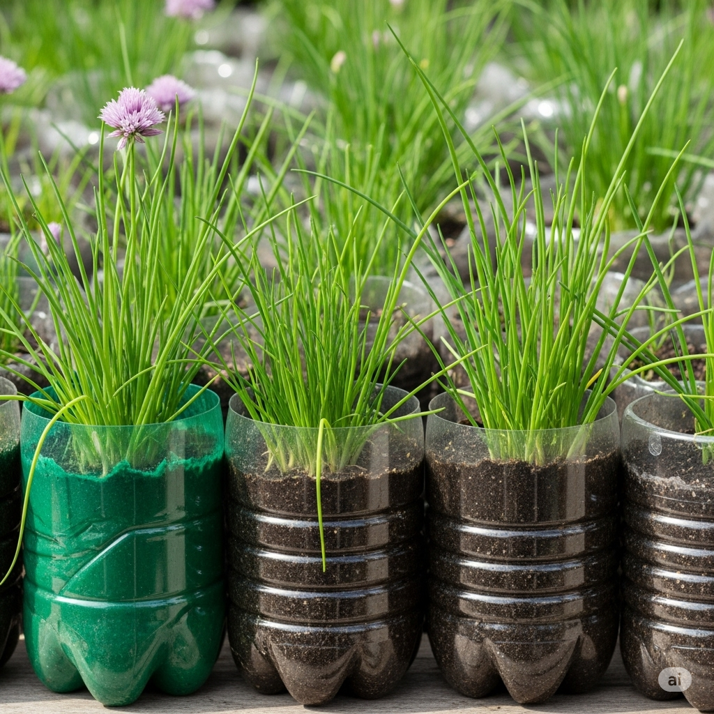 How to Grow and Harvest Chives in Plastic Bottles - Home Garden Tips