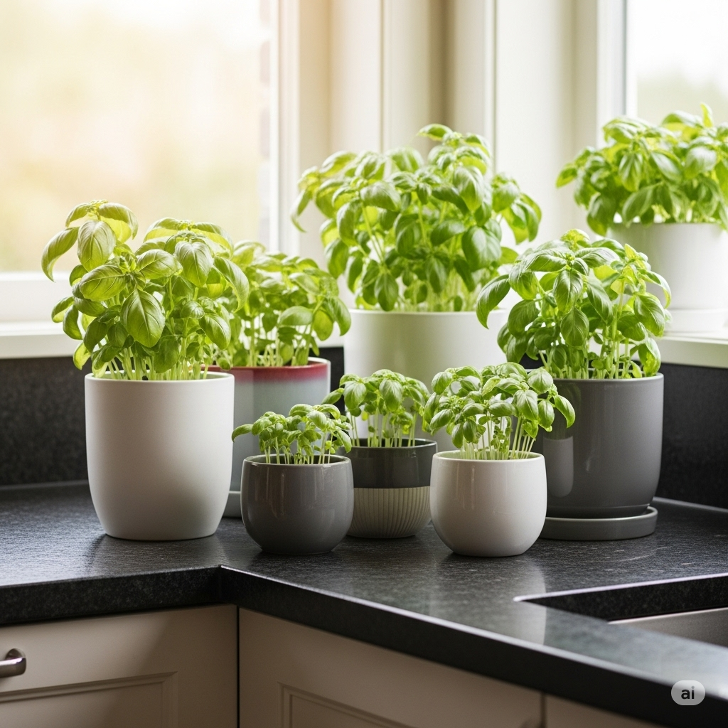 How to Grow Fresh Basil Right on Your Kitchen Counter - Home Garden Tips