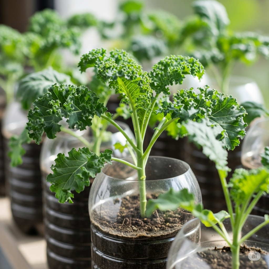 DIY Kale Farm with Nothing But Plastic Bottles - Home Garden Tips