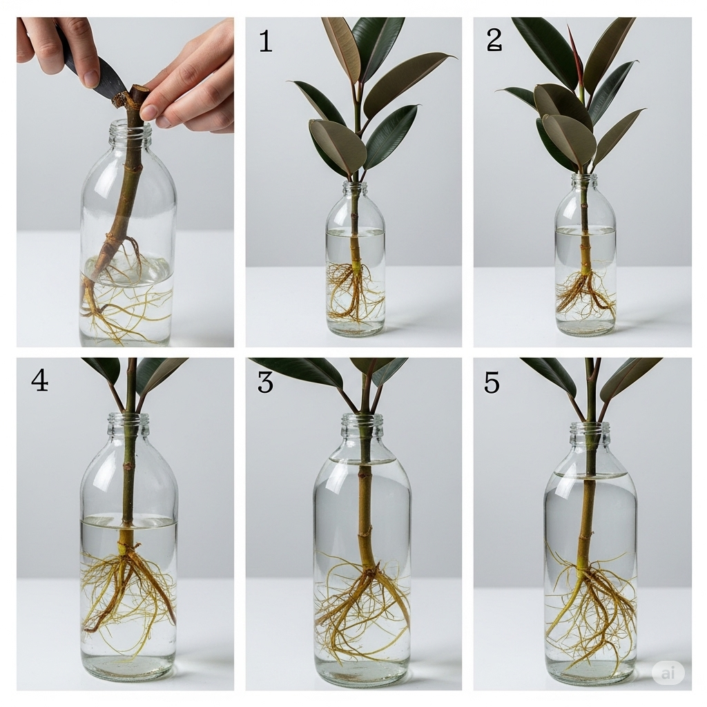 How to Bottle-Propagate Rubber Plants at Home - Home Garden Tips