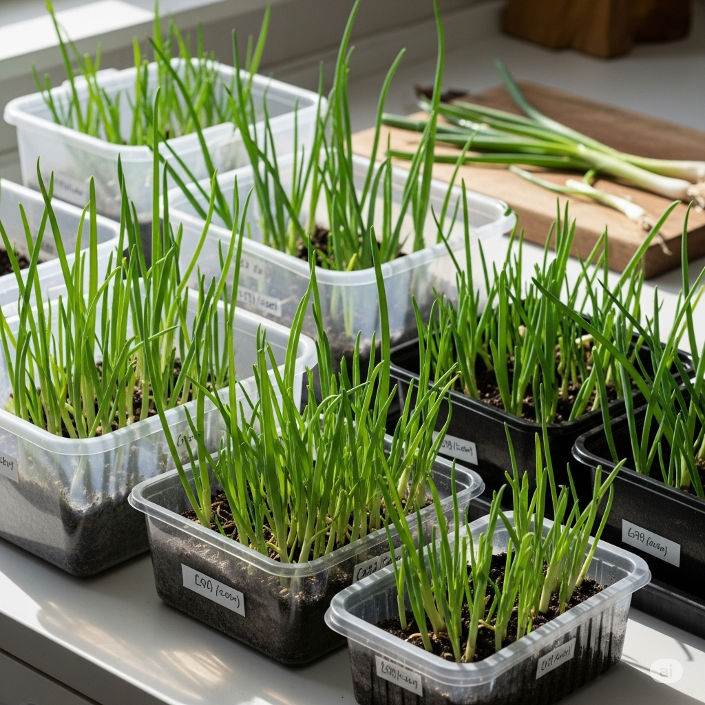 Harvest Scallions at Home Using Plastic Containers - Home Garden Tips