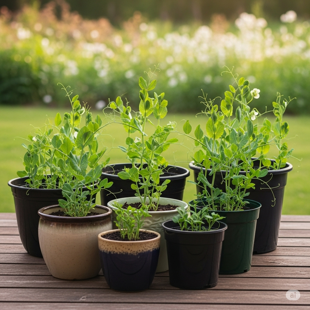 Trellis and Pot: Peas in Urban Gardens - Home Garden Tips