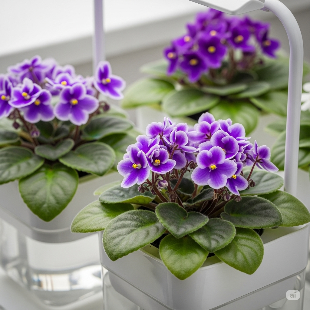 Growing African Violets in Self-Watering Containers - Home Garden Tips