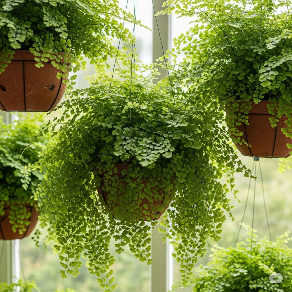 Grow Boston or Maidenhair Ferns in Hanging Containers - Home Garden Tips
