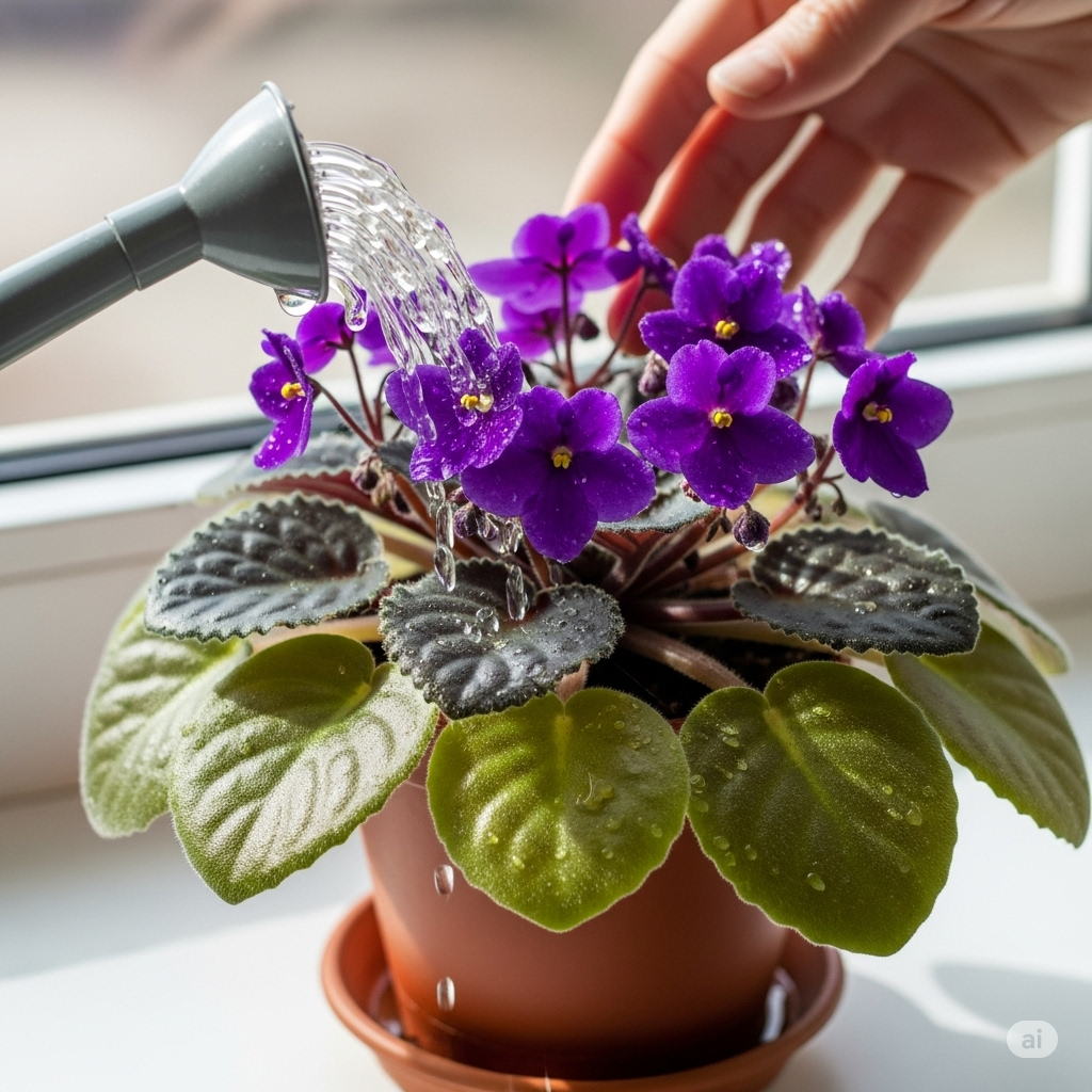 Top Watering Techniques to Keep African Violets Blooming - Home Garden Tips