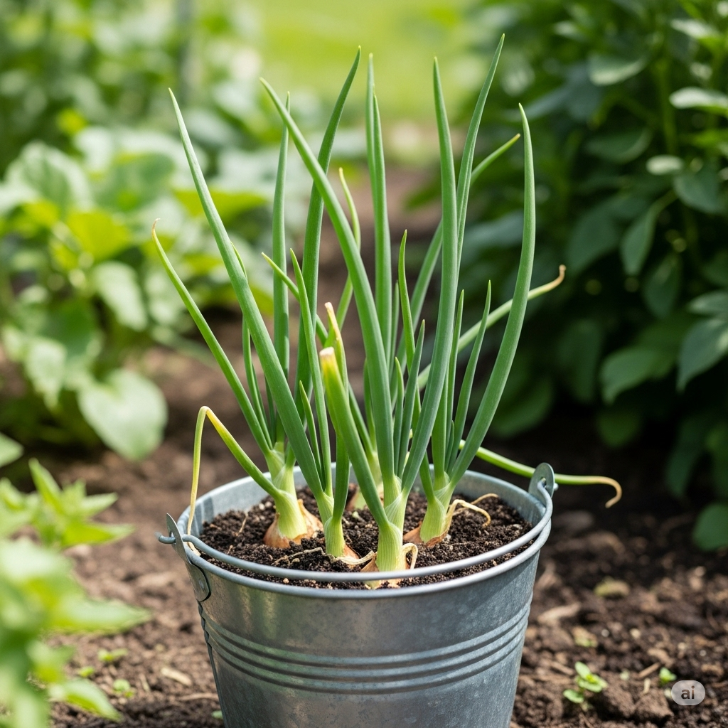 Onions in a Bucket: Easy Home Gardening Idea - Home Garden Tips