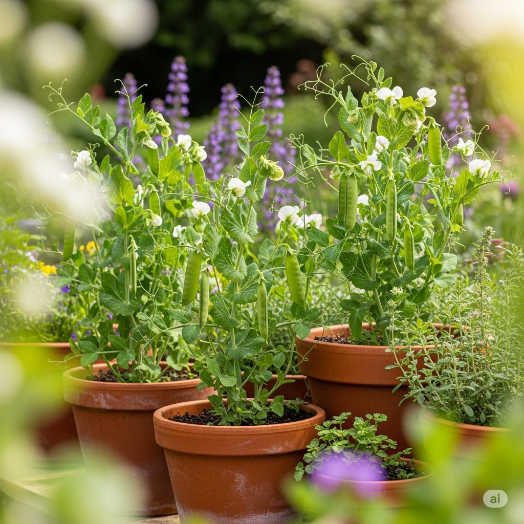 Potted Pea Plants for Early and Easy Harvests - Home Garden Tips