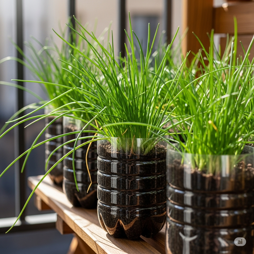 Chives in Bottles: Grow Snip-Ready Herbs Indoors - Home Garden Tips