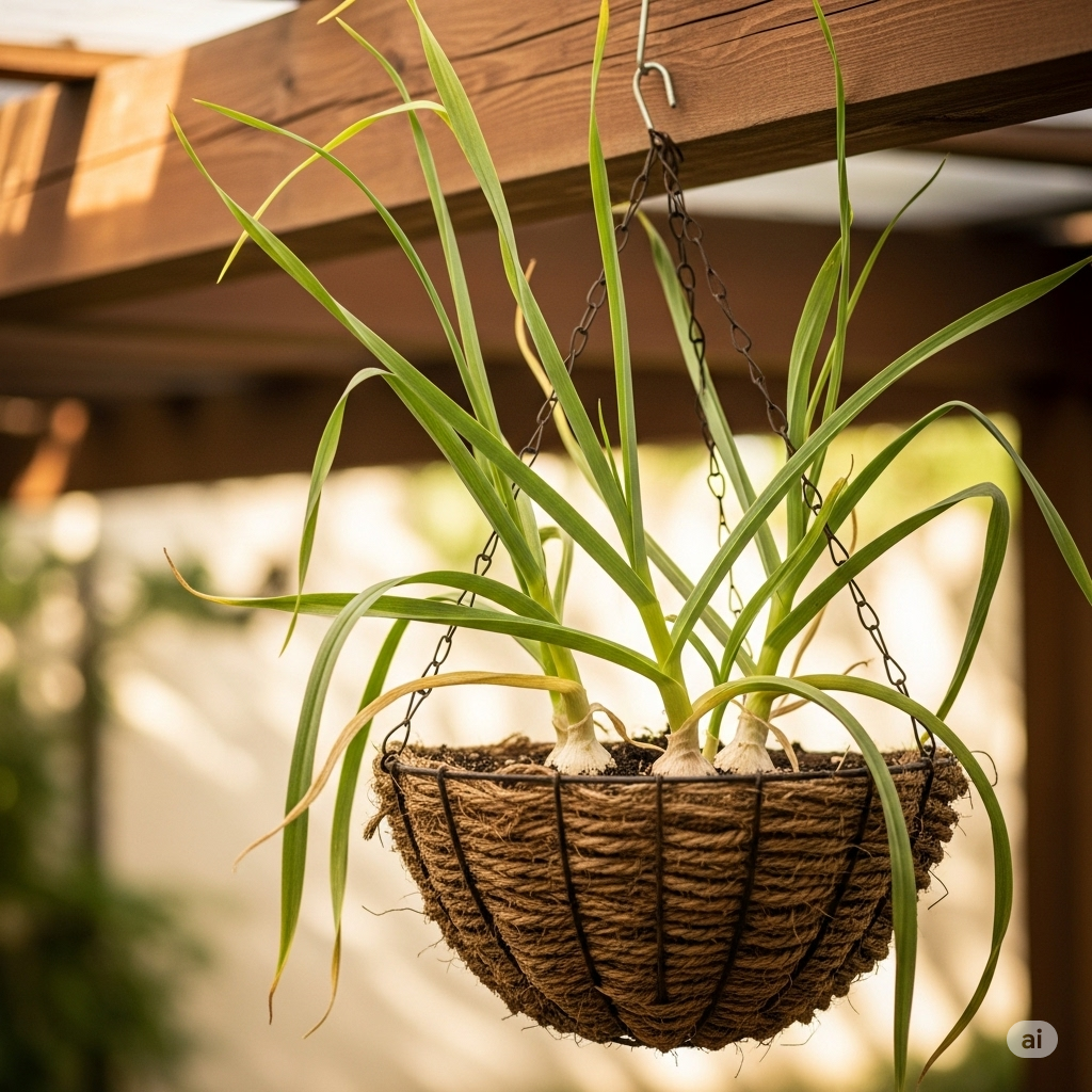 How to Grow Garlic in Woven Baskets - Home Garden Tips