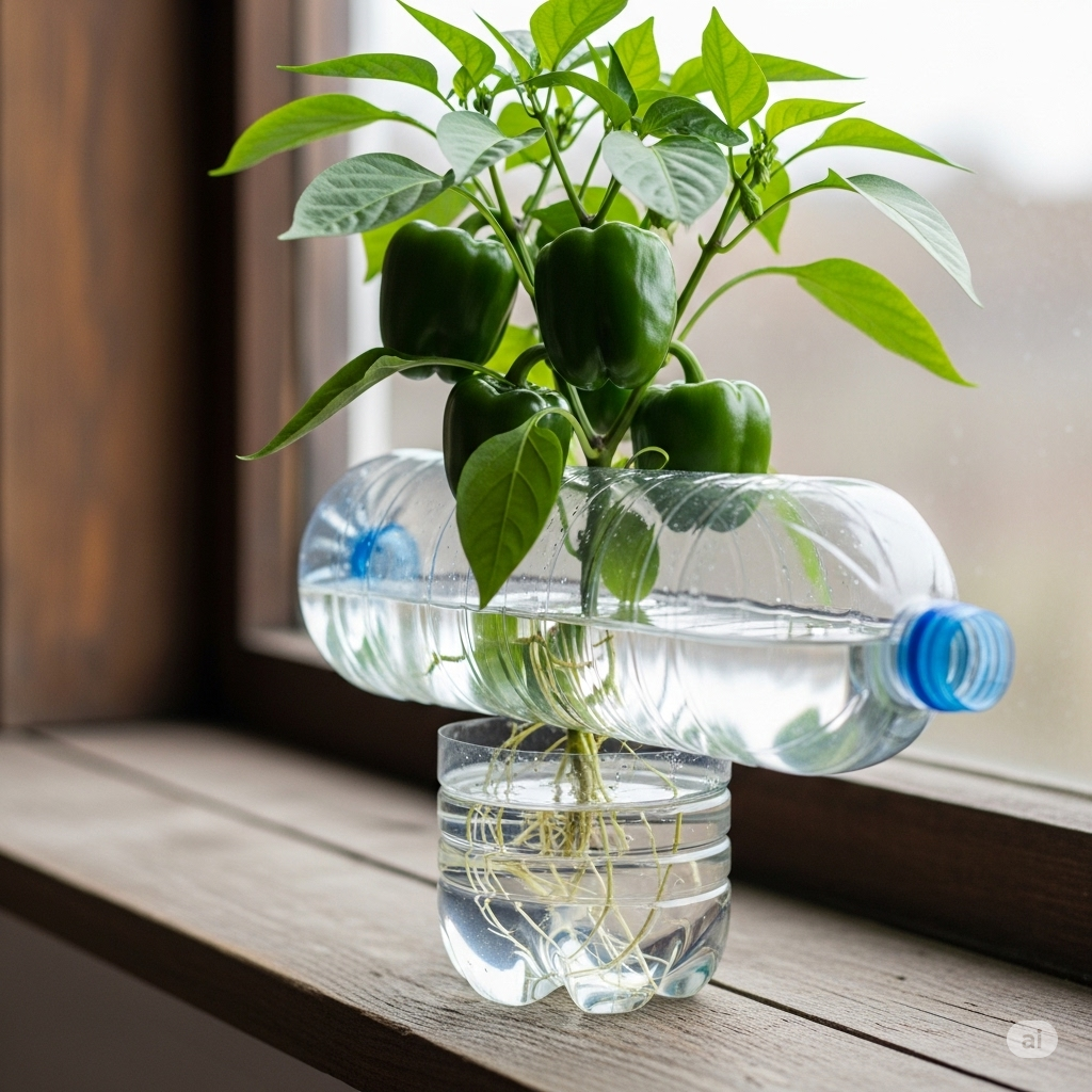 Pepper Seed Propagation in Recycled Bottles - Home Garden Tips