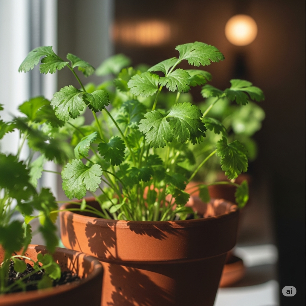 Potting Cilantro for Continuous Harvests - Home Garden Tips