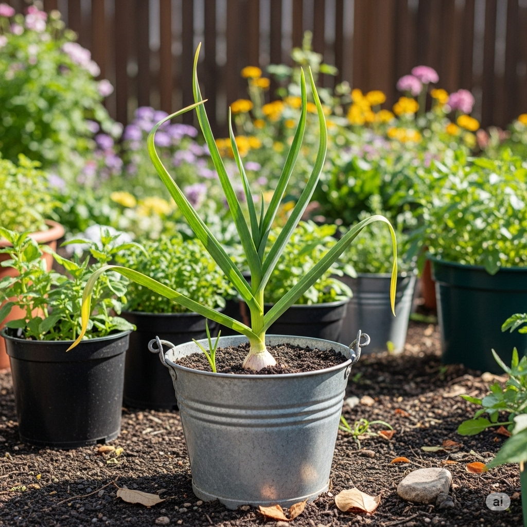 Fresh Garlic from Small-Space Container Growing - Home Garden Tips