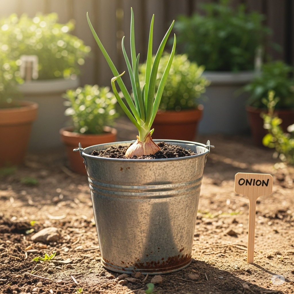 Step-by-Step Onion Bucket Planting Tutorial - Home Garden Tips
