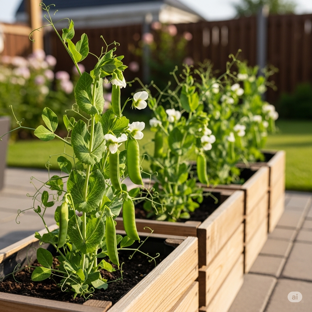 Step-by-Step Pea Planting in Wooden Boxes - Home Garden Tips