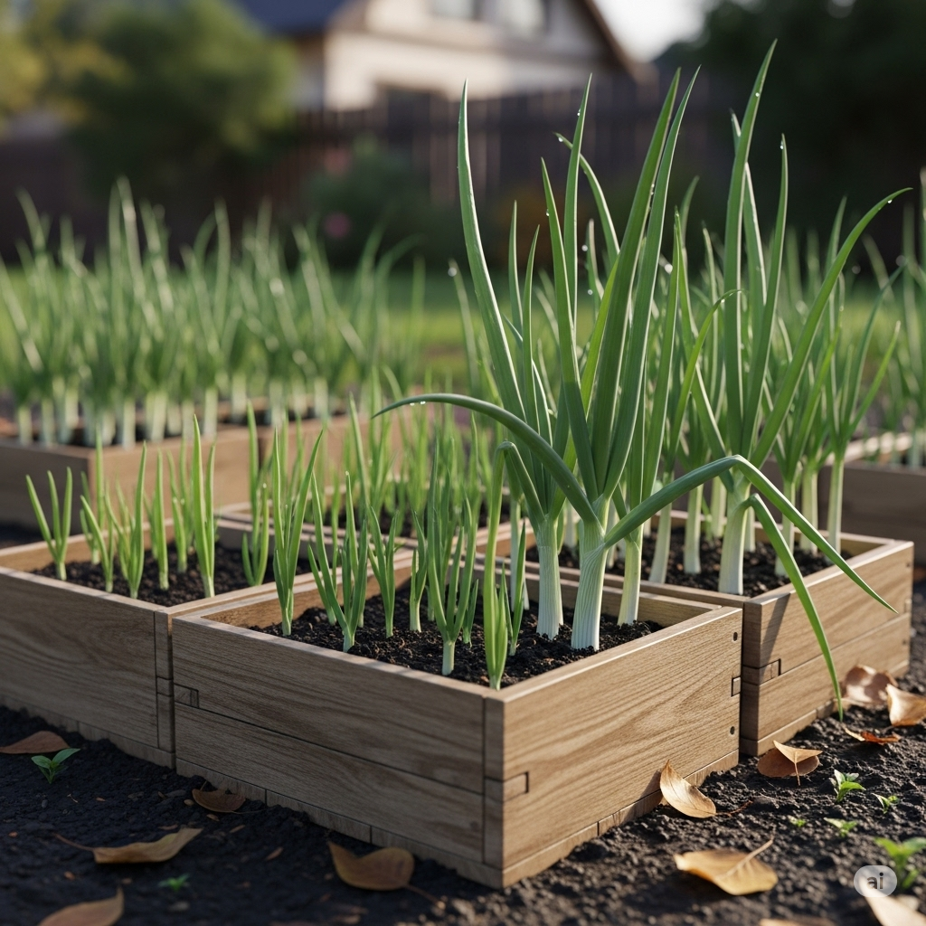 Step-by-Step Guide to Planting Scallions in Wooden Boxes - Home Garden Tips