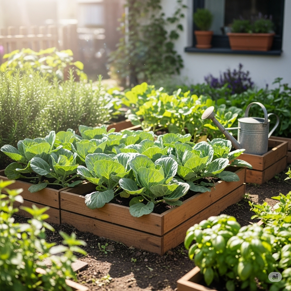 Wooden Box Gardening: Fresh Cabbage from Small Spaces - Home Garden Tips
