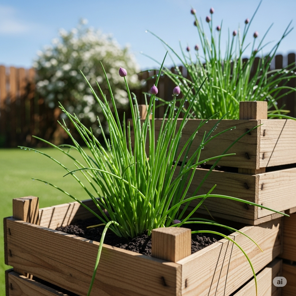 Backyard Herb Staples: Chives in Crates - Home Garden Tips