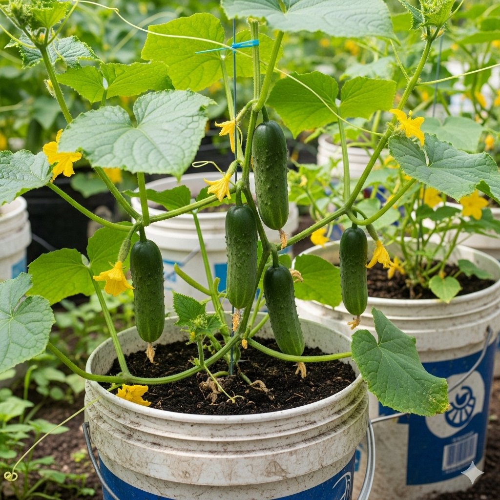 Fresh Pickles Start Here: Cucumbers in Pots - Home Garden Tips