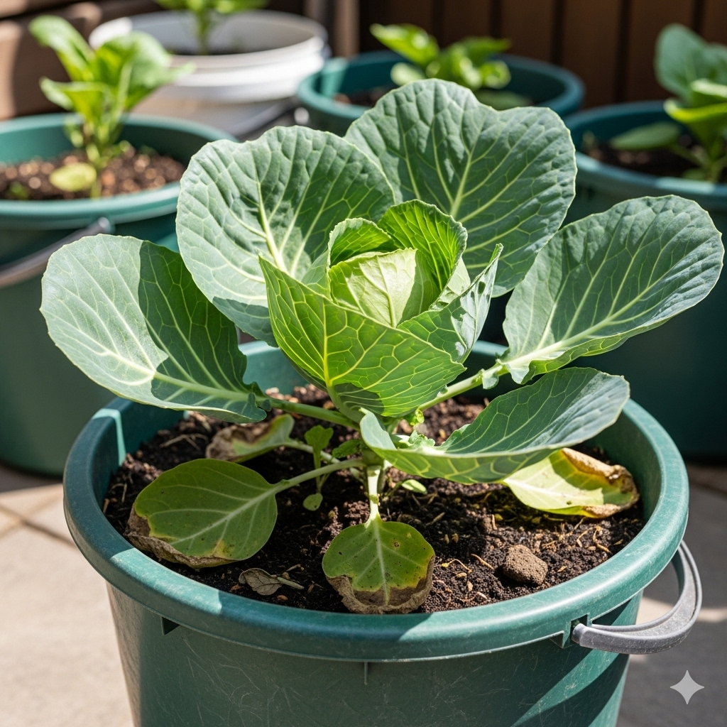 Fresh and Crisp Cabbage from Pots and Buckets - Home Garden Tips
