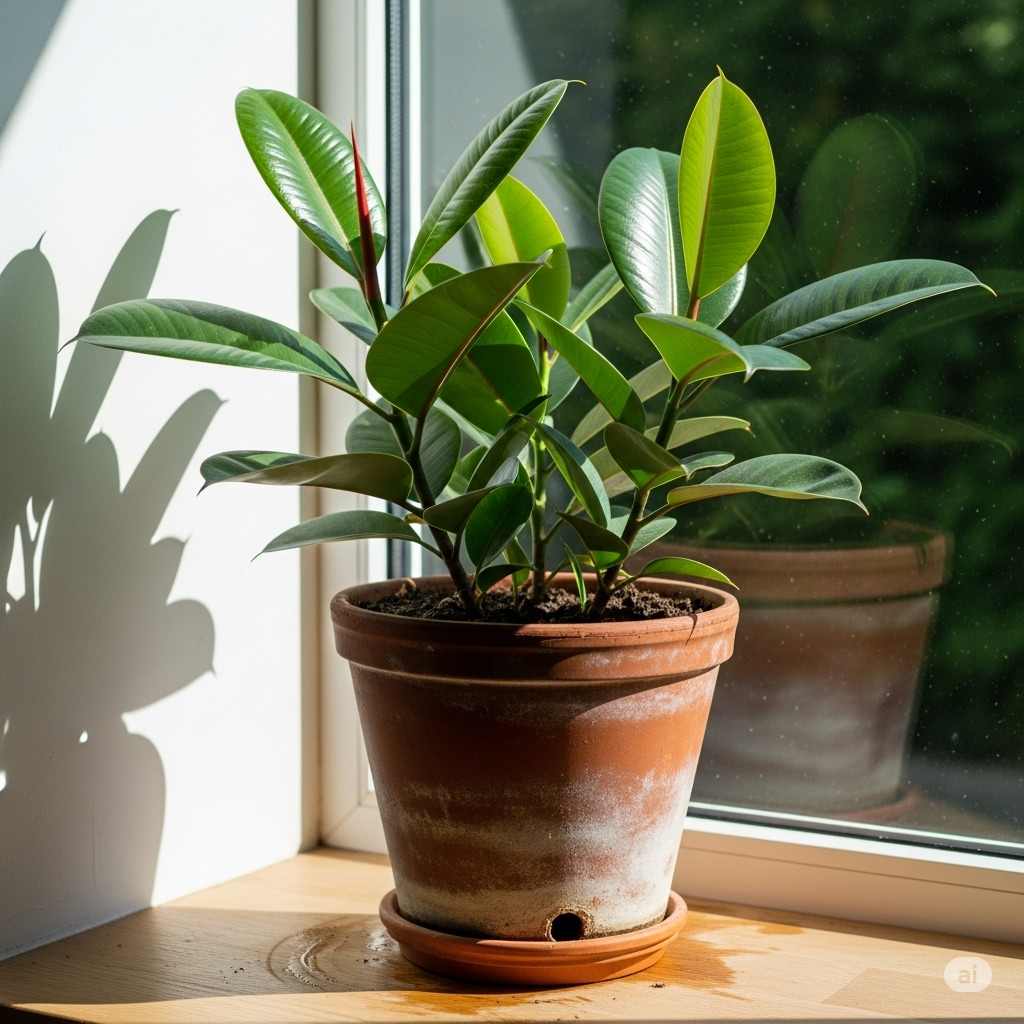 Indoor Pot Care for Large Rubber Plant Varieties - Home Garden Tips