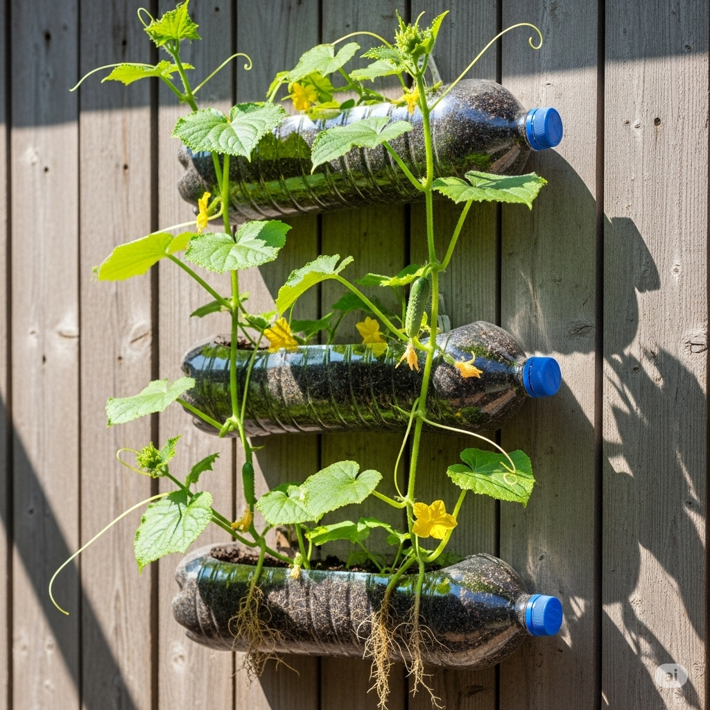 Save Ground Space: Grow Cucumbers on the Wall - Home Garden Tips