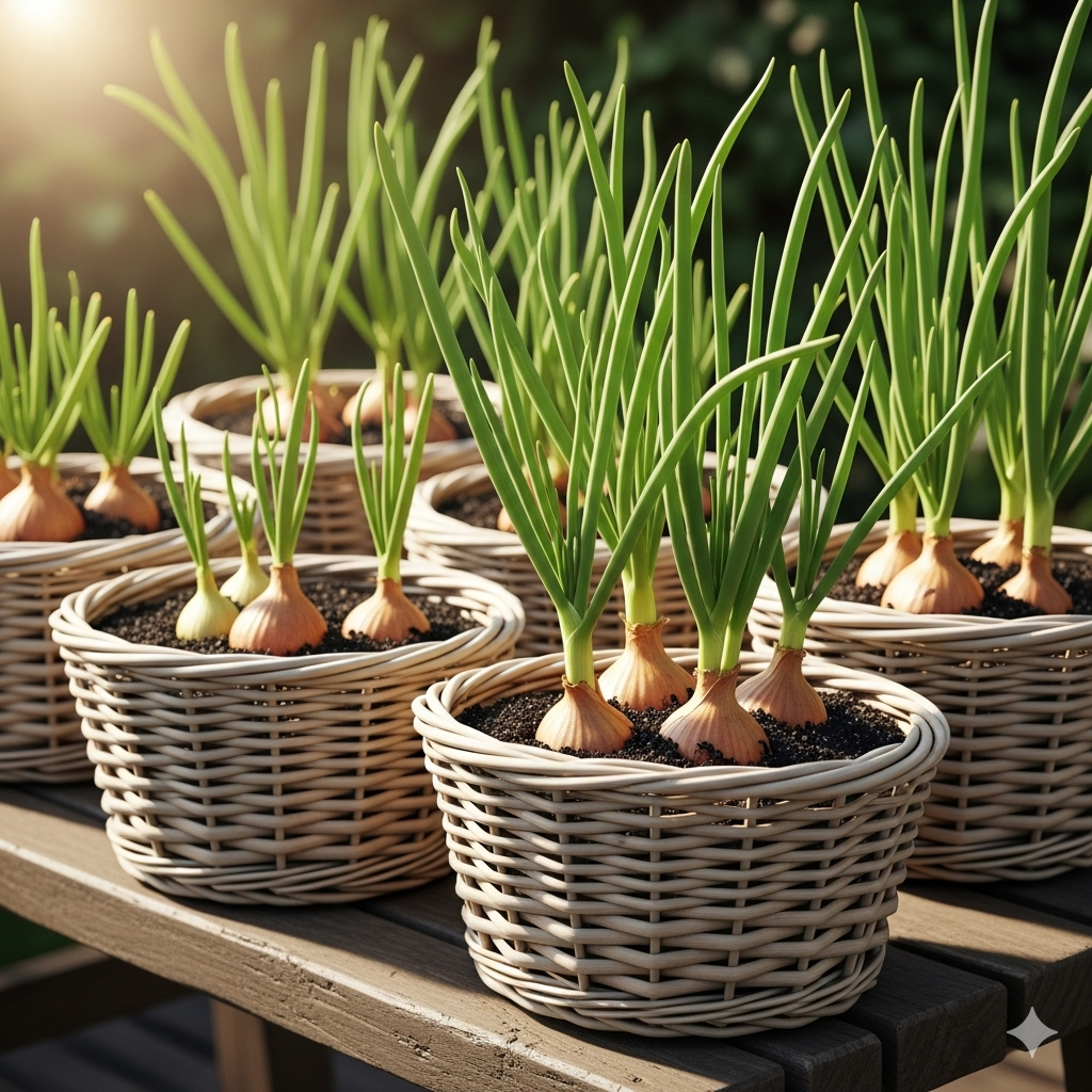 Balcony-Friendly Onions in Hanging Pots - Home Garden Tips