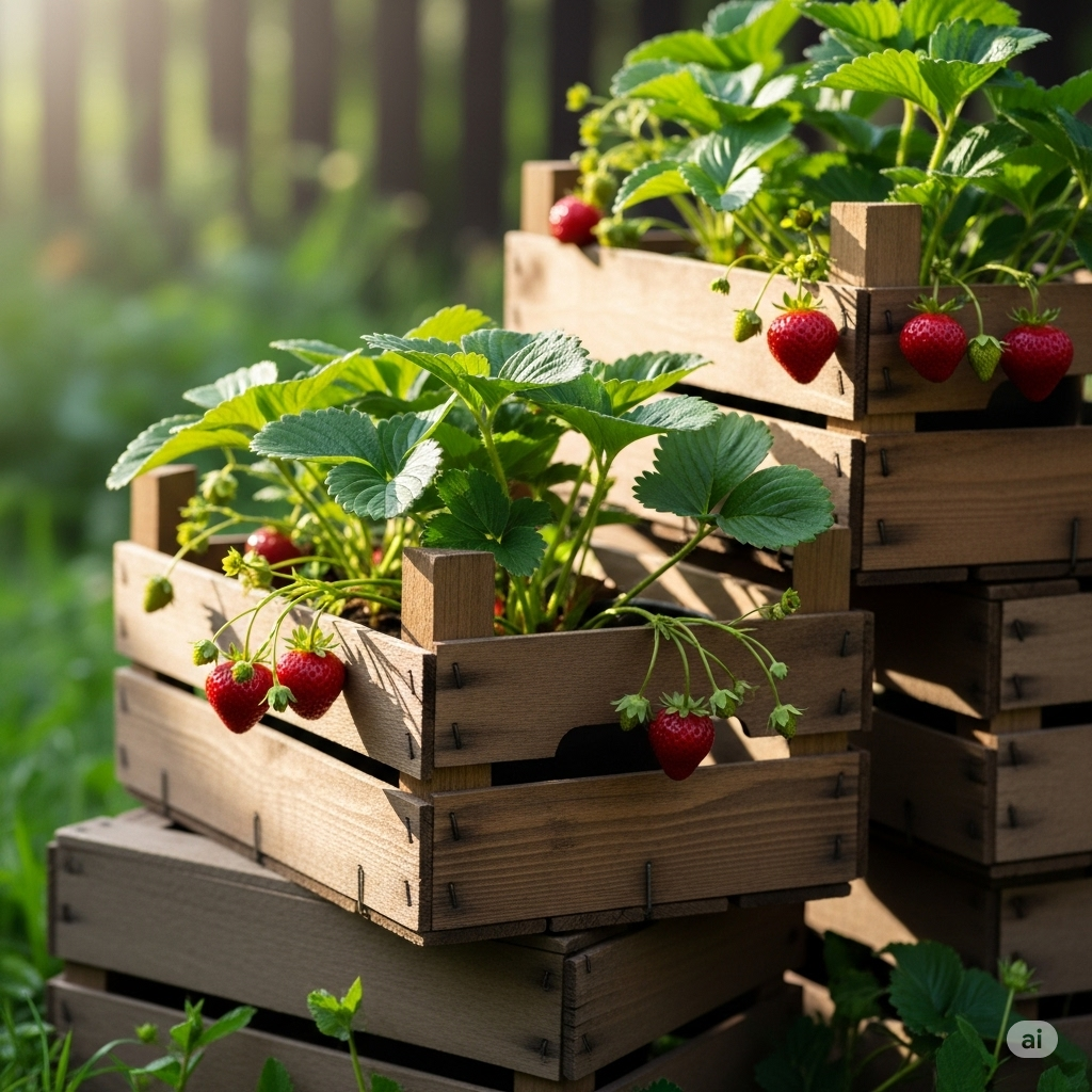 Backyard Berries in Wooden Crates—A DIY Tutorial - Home Garden Tips