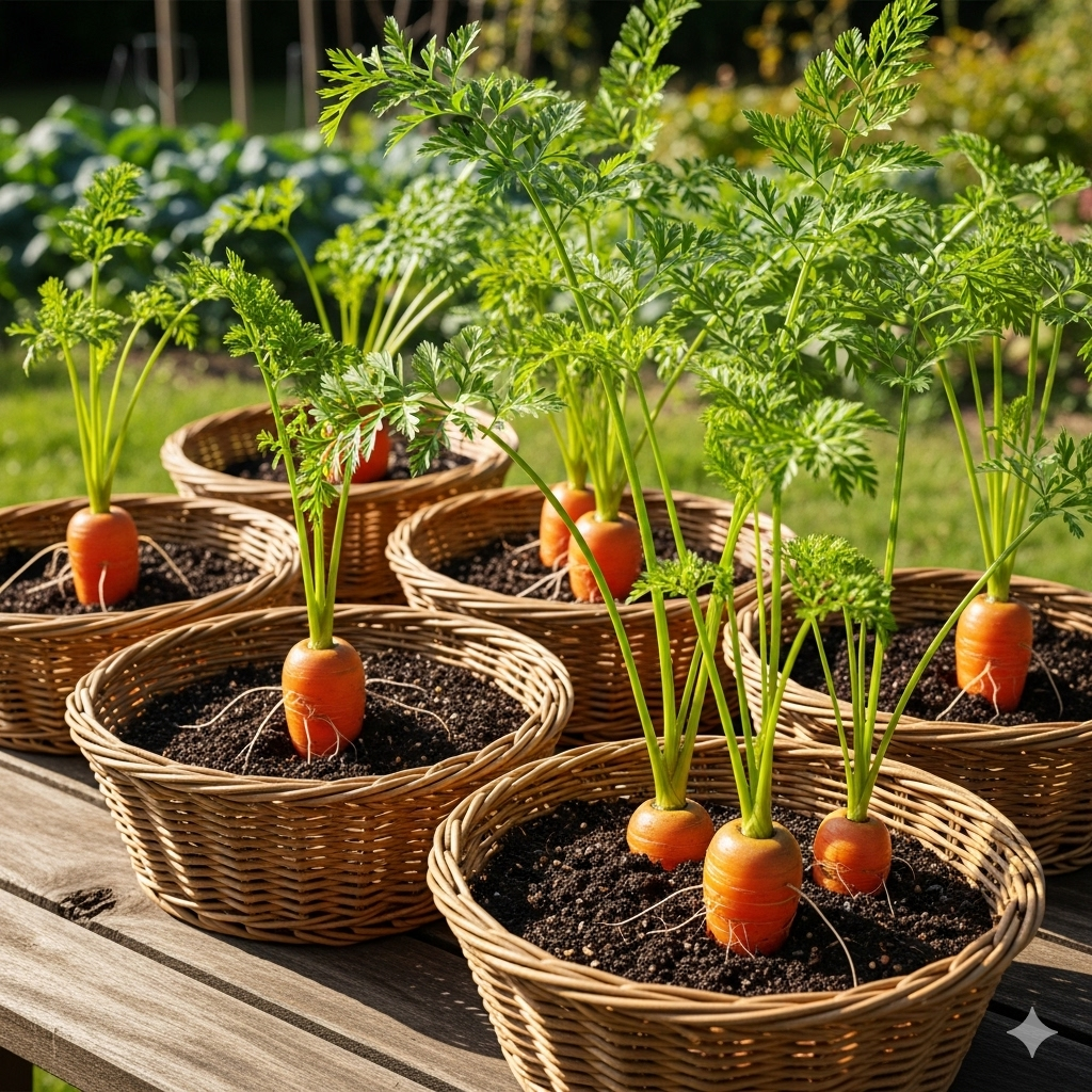 Urban Carrots: Growing Roots in Baskets - Home Garden Tips