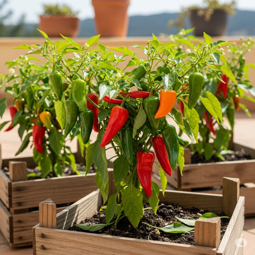Rustic Hot Pepper Beds: Backyard Crate Success - Home Garden Tips
