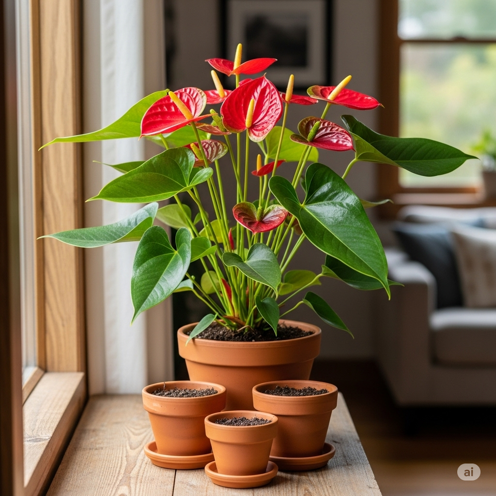Anthuriums in Pots: A Vibrant Indoor Houseplant Favorite - Home Garden Tips