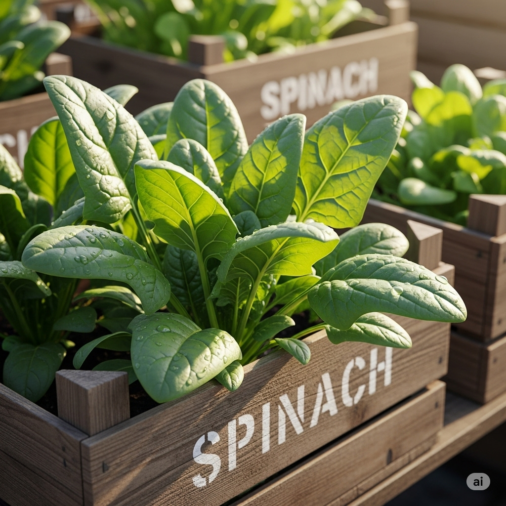 Sustainable Spinach Gardening in Crate Containers - Home Garden Tips