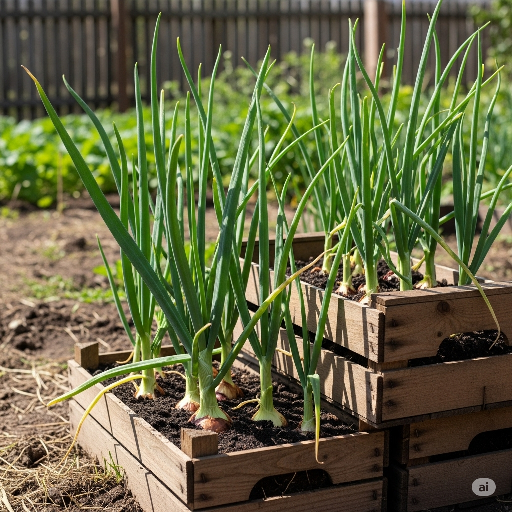 Onions in Crates: Grow What You Cook with Daily - Home Garden Tips