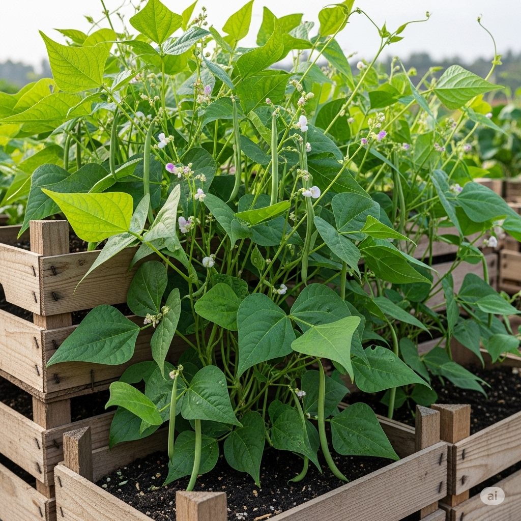 Recycled Crate Gardens for Fresh Green Beans - Home Garden Tips