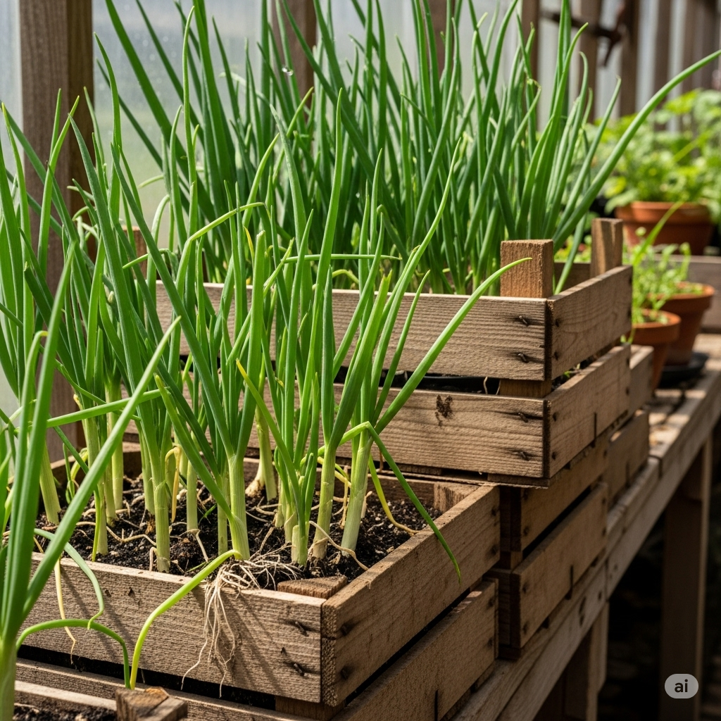 Crate Grown Scallions for Urban Flavor Boosters - Home Garden Tips