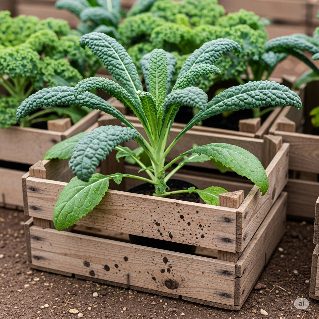 Backyard Greens: Plant Kale in Wooden Crates - Home Garden Tips