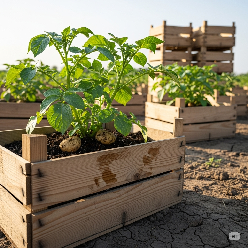 Layered Potato Crates for Maximum Yield - Home Garden Tips