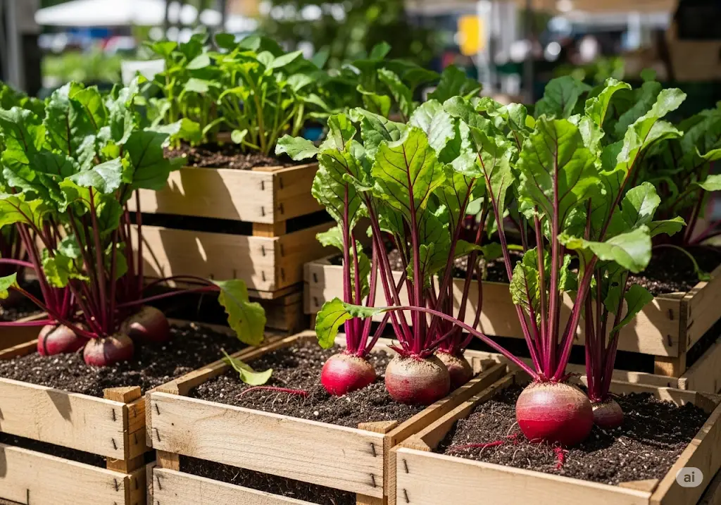 Balcony Harvests: Beets Grown in Upcycled Crates - Home Garden Tips