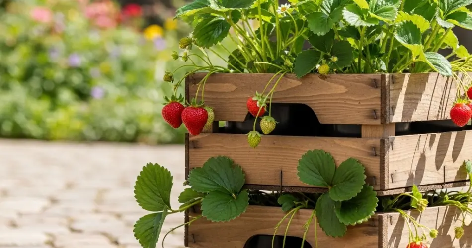 How to Grow Plump Strawberries in Wooden Crates - Home Garden Tips